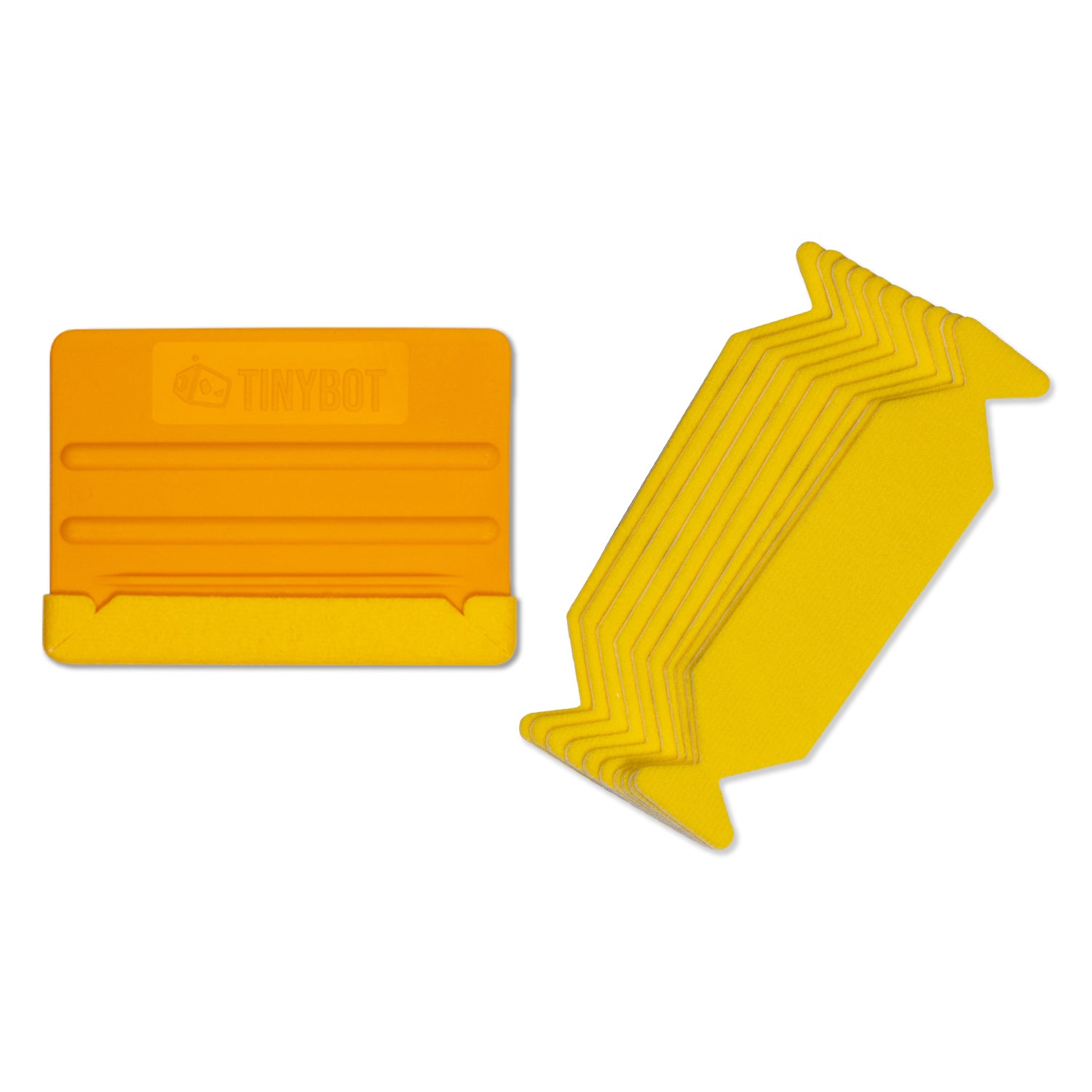 Yellow Rigid Squeegee With Felt Replacement – tinybotvinyl
